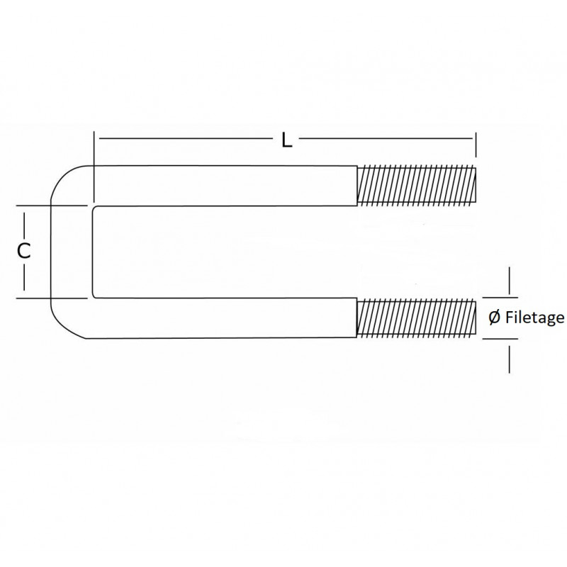 BRIDE DE RESSORT 17 LAMES AVEC ECROUS | pièces remorque agricole