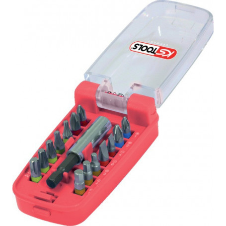 JEU DE 15 EMBOUTS DE VISSAGE A CODE COULEUR KSTOOLS 101-111465