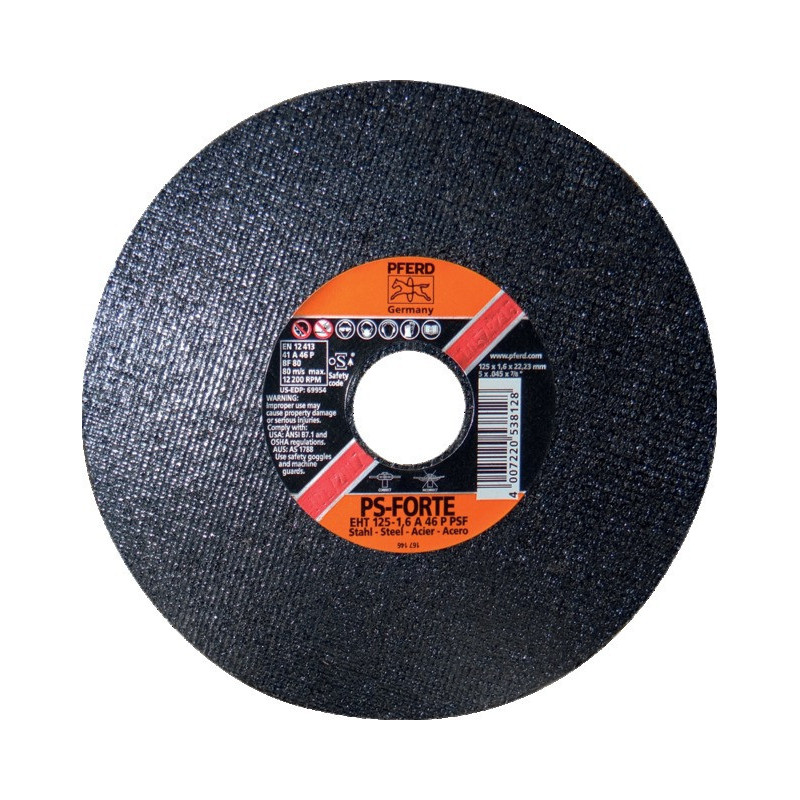 DISQUE À TRONÇONNER MÉTAL 125 X 1,6 X 22,2 MM PS FORTE 101-109774