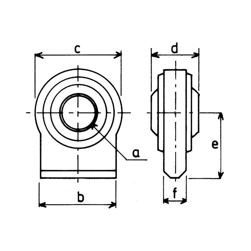 ROTULE PLATE A SOUDER DIA.28,8 - Pièces tracteur