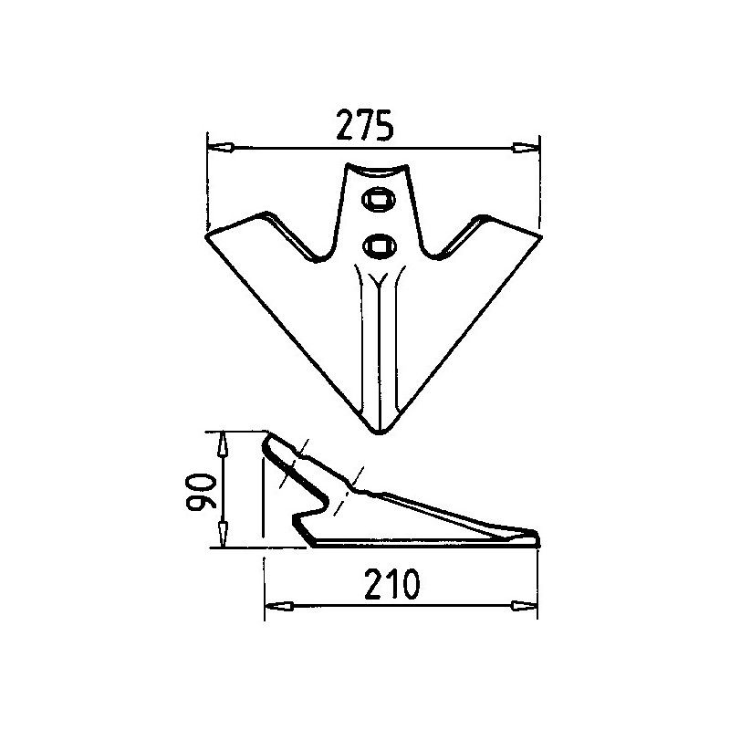 SOC TRIANGLE 275X7/12X210 EA45 BELLOTA | Pièces d'usure origine et ...