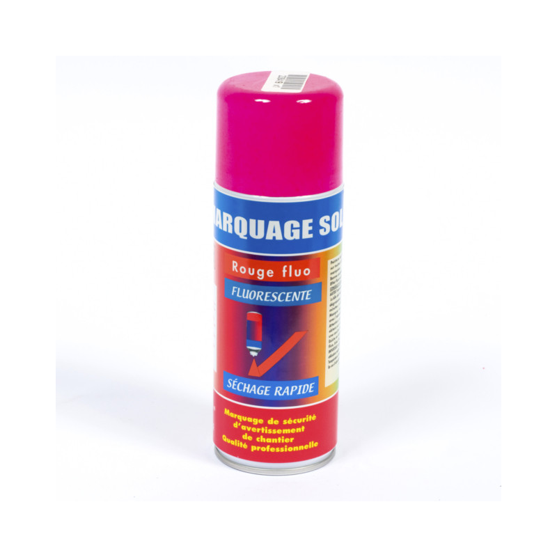 PEINTURE ROUGE FLUO MARQUAGE SOL AEROSOL 400ML LACAGRI 101-107443