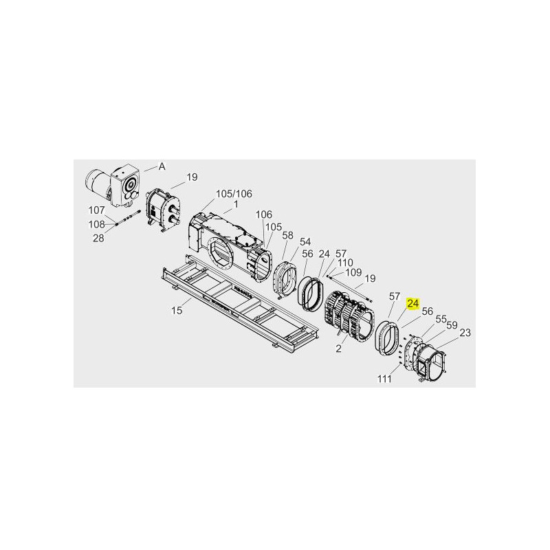 Lunette de serrage pour corps de refoulement - INOX 1.4301 - POF