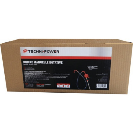 POMPE ROTATIVE MANUELLE 30L/MN AVEC FLEXIBLE TP TECHNI-POWER 101-11...