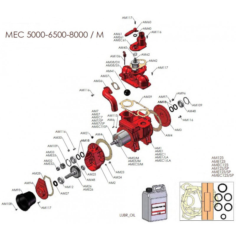 Boisseau déviateur pour pompe MEC5000, 6500, 8000 Battioni&Pagani ...
