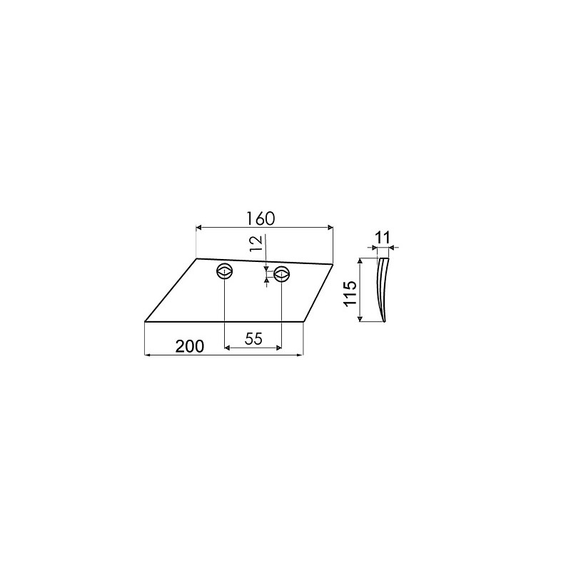 Soc de rasette gauche charrue type B2/B3/TA renforcé origine GREGOI...