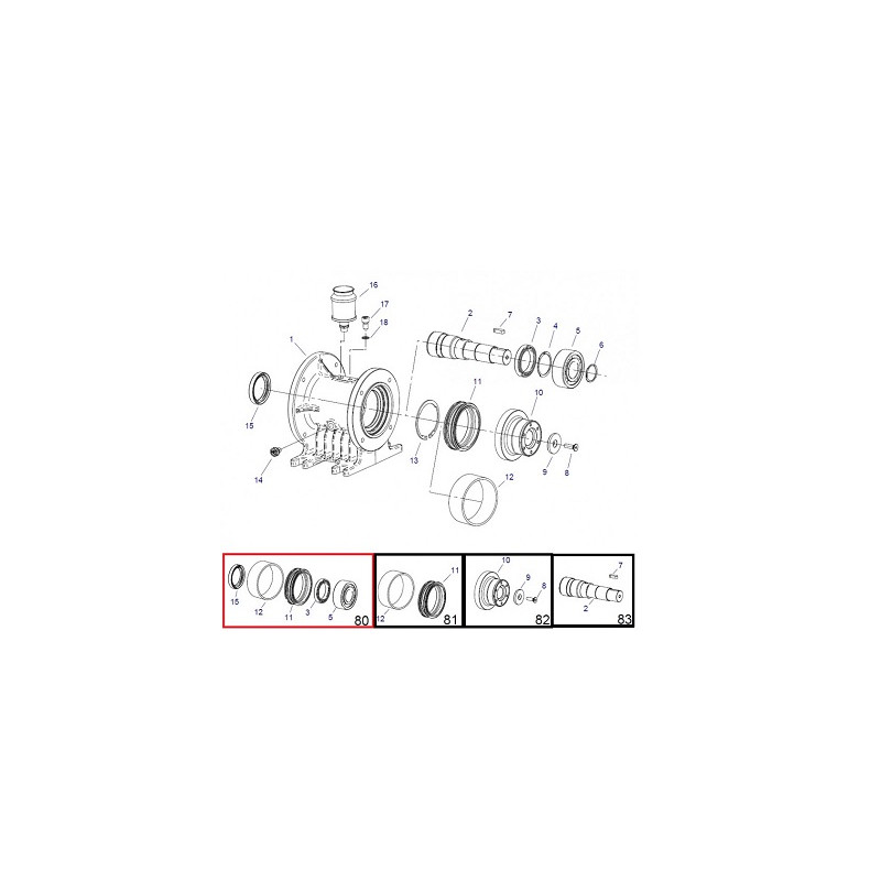 Kit rép joint et palier pompe BAUER HELIX DRIVE